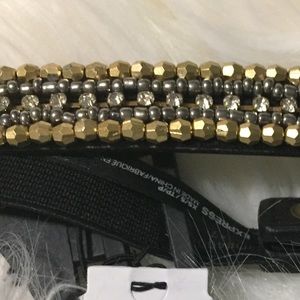 Express | Accessories | Nwt Gold And Silver Beaded High Waisted Belt ...